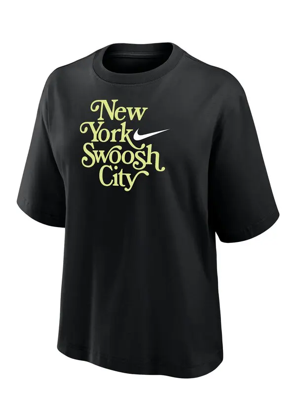 Nike Swoosh Cities New York Boxy T-shirt - Black