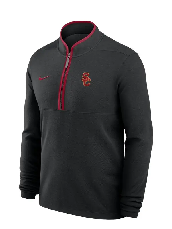 Nike Usc Victory Dri-fit College Half-zip Long-sleeve Top - Black