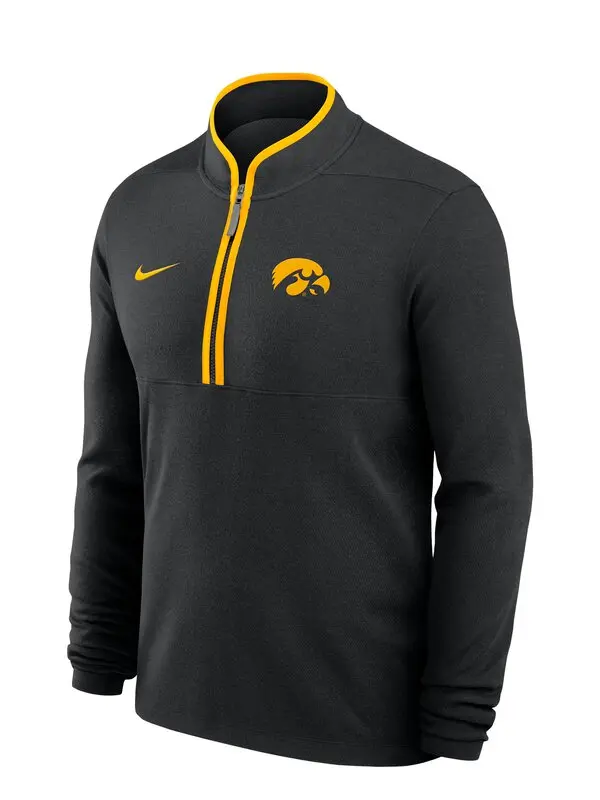 Nike Iowa Victory Dri-fit College 1/2-zip Long-sleeve Top - Black