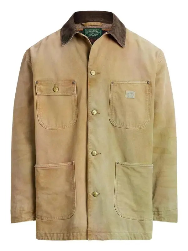 Polo Ralph Lauren Corduroy-collar Canvas Chore Jacket - Neutrals