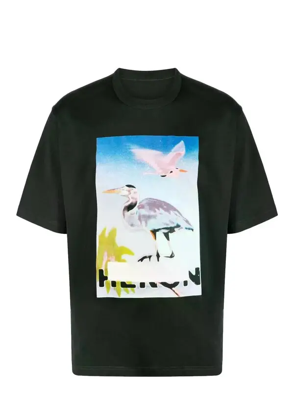 Heron Preston Graphic-print Cotton T-shirt - Green