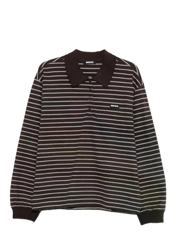 ROTATE BY BIRGER CHRISTENSEN Long-sleeve Polo Shirt - Brown