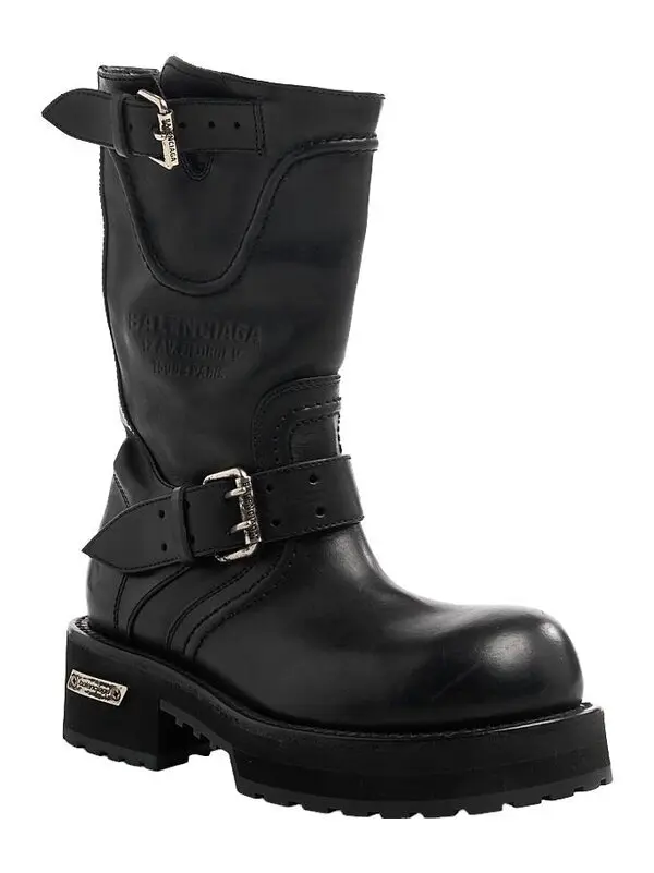 Balenciaga Venom Buckle Boots - Black/silver