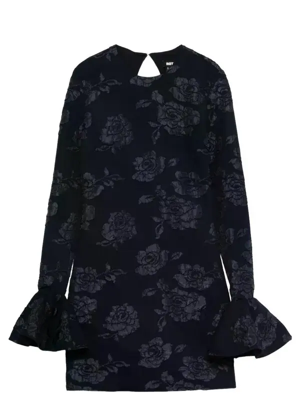 ROTATE BY BIRGER CHRISTENSEN Floral-motif Mini Dress - Blue