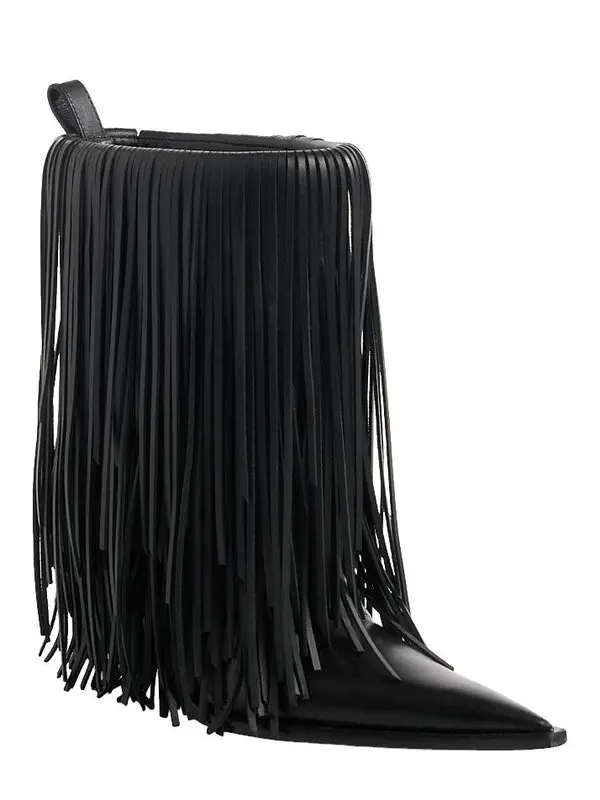 Balenciaga Avenue Fringe Boots - Black