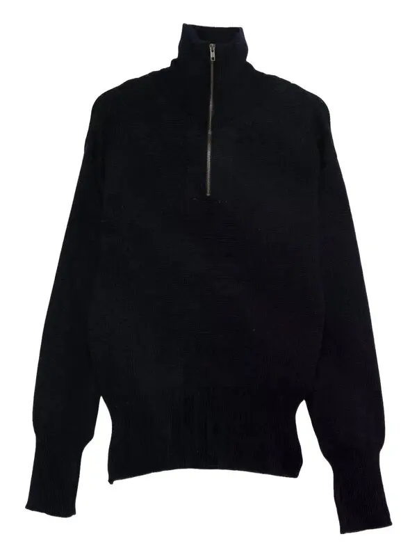 Junya Watanabe Zip-neck High Neck Sweater - Blue