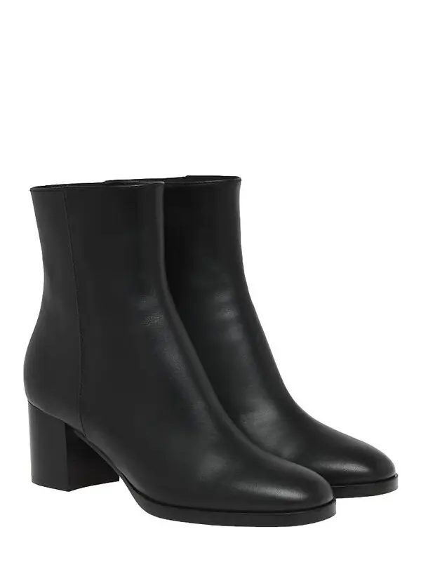 GIANVITO ROSSI Santiago Booties - Black Calf Leather