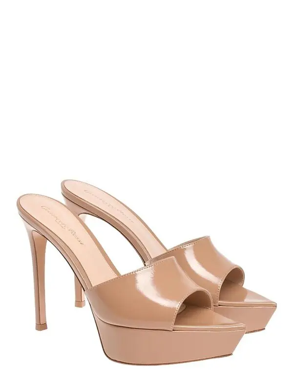 GIANVITO ROSSI Dasha Mules - Pink Nappa Leather