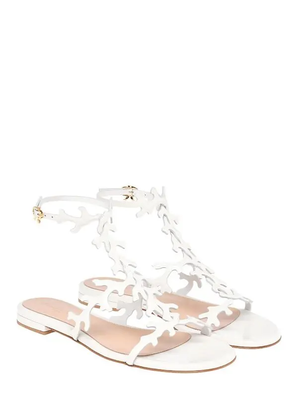 GIANVITO ROSSI Ocean Flat Sandals - White Nappa