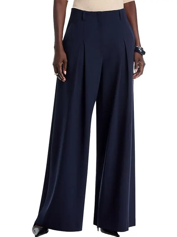 Lafayette 148 New York Warren Inverted Pleat Pants - Ink