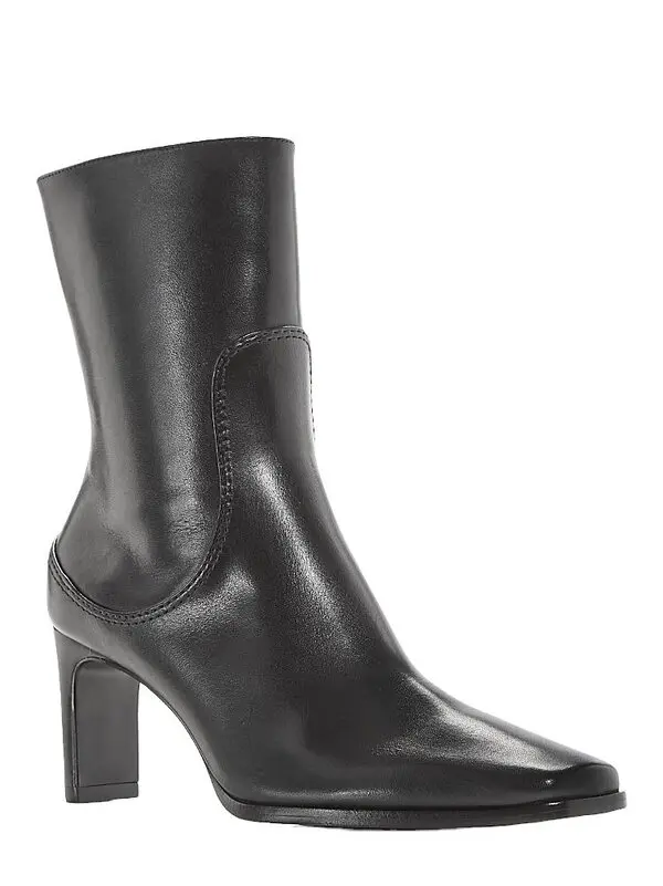 REFORMATION Claudette Ankle Boots - Black Leather