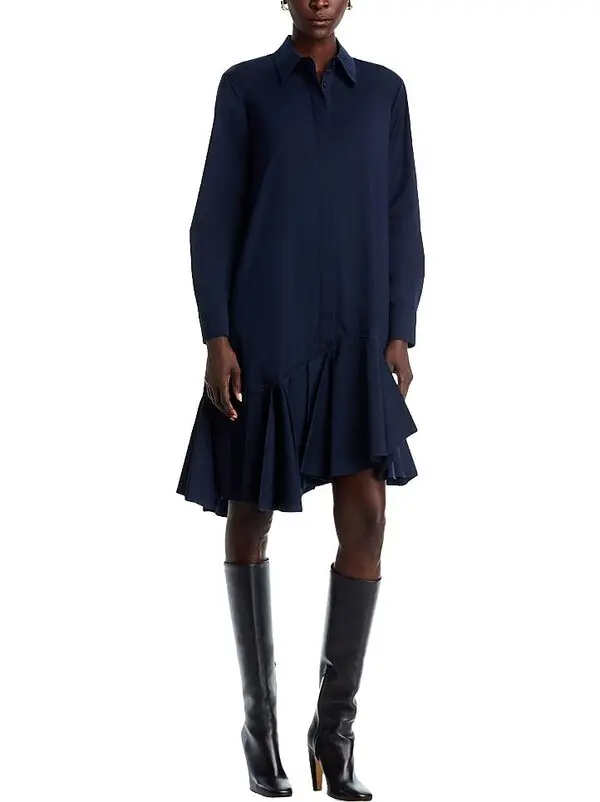 Lafayette 148 New York Asymmetric Shirtdress - Ink