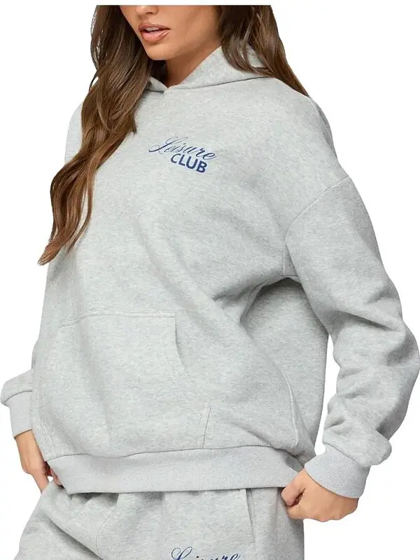 EDIKTED Leisure Club Hoodie - Gray-melange