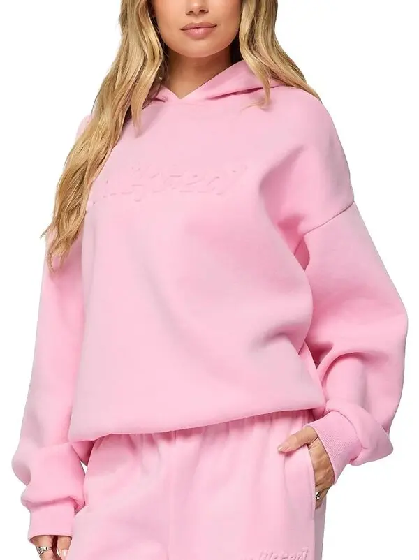 EDIKTED Fleece Hoodie - Pink