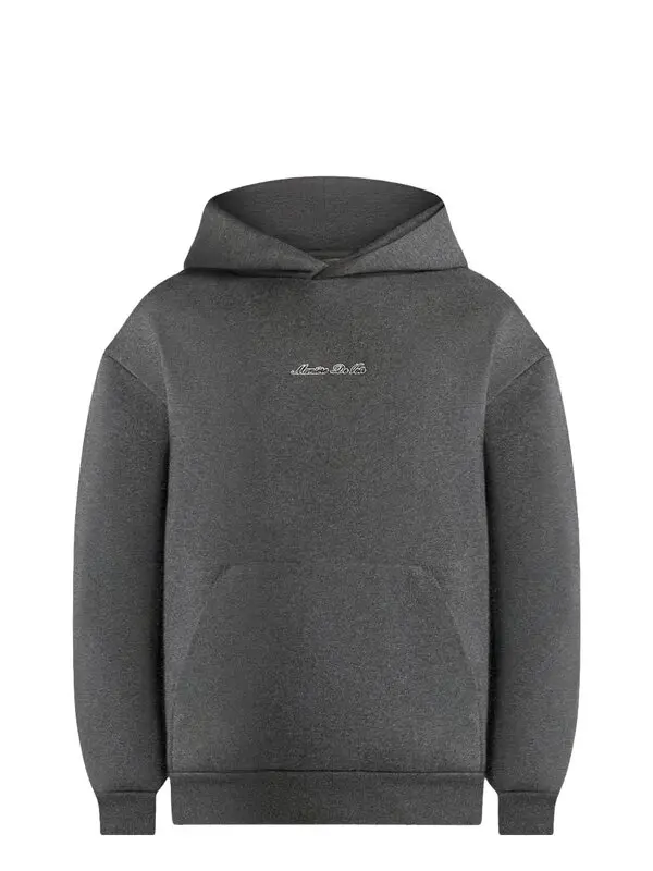 Manière De Voir Logo-embroidered Relaxed-fit Hoodie - Grey