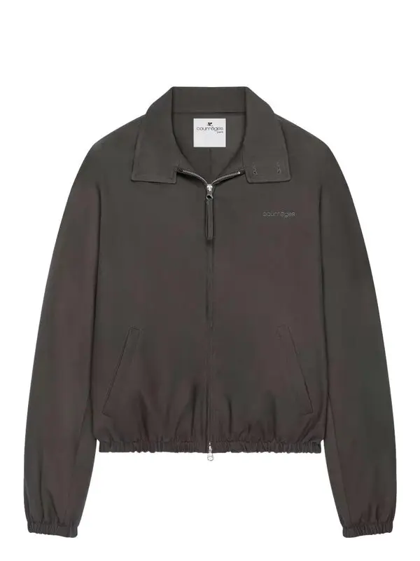 COURREGES Zip-up Cotton Jacket - Grey