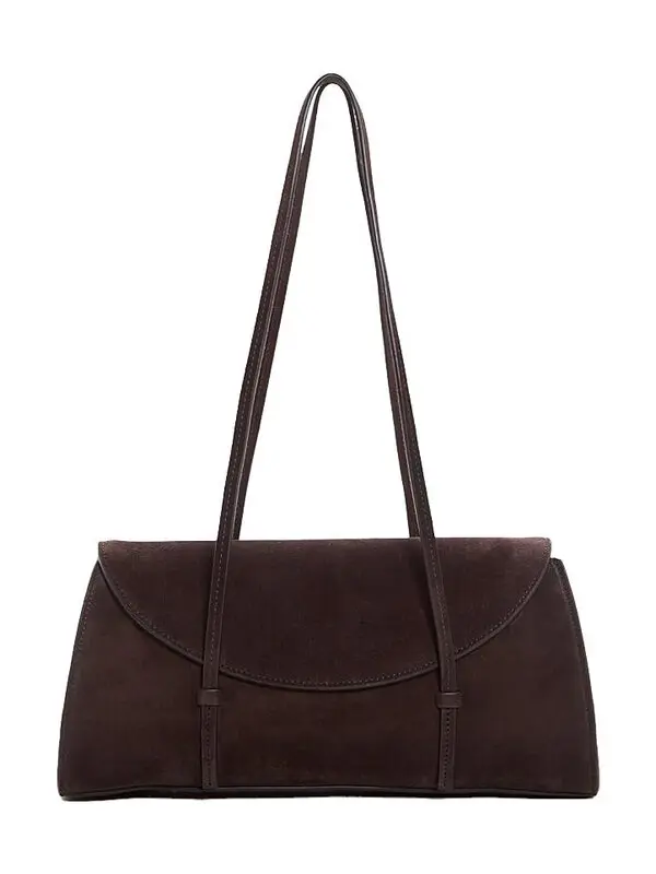 REFORMATION Elena Leather Shoulder Bag - Boss Suede