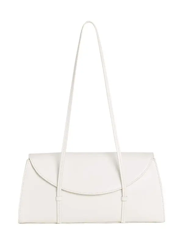 REFORMATION Elena Leather Shoulder Bag - White