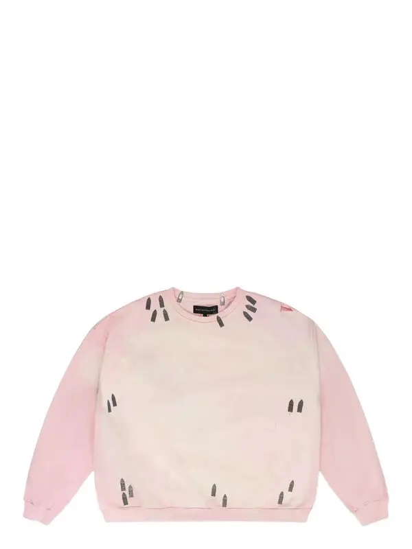 WHO DECIDES WAR Hardware-details Crew-neck Sweatshirt - Pink