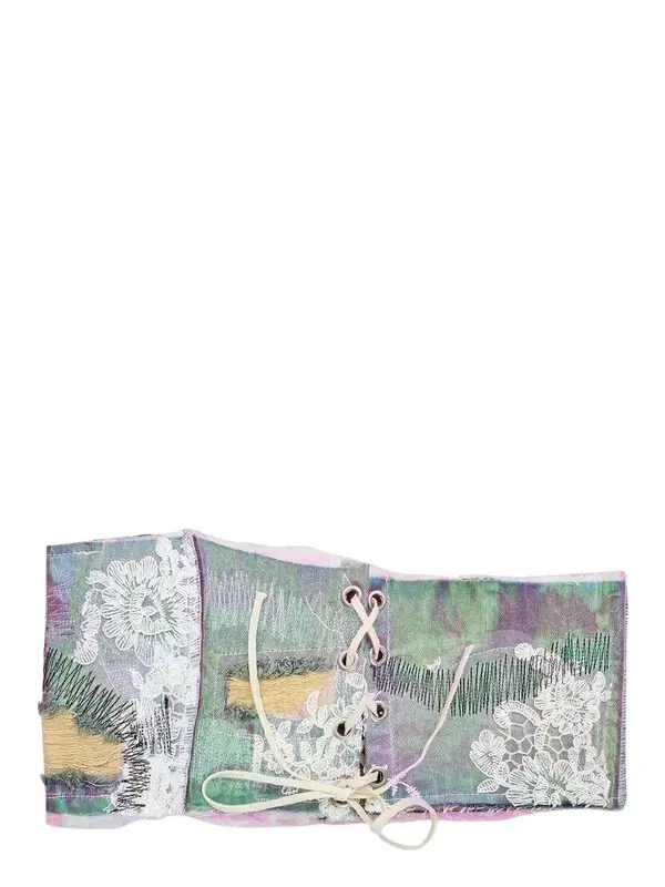 WHO DECIDES WAR Lace Crop Top - Green