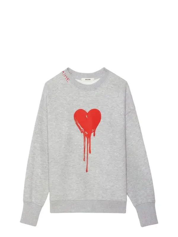 Zadig&Voltaire Flowing Heart" Sweatshirt - Grey