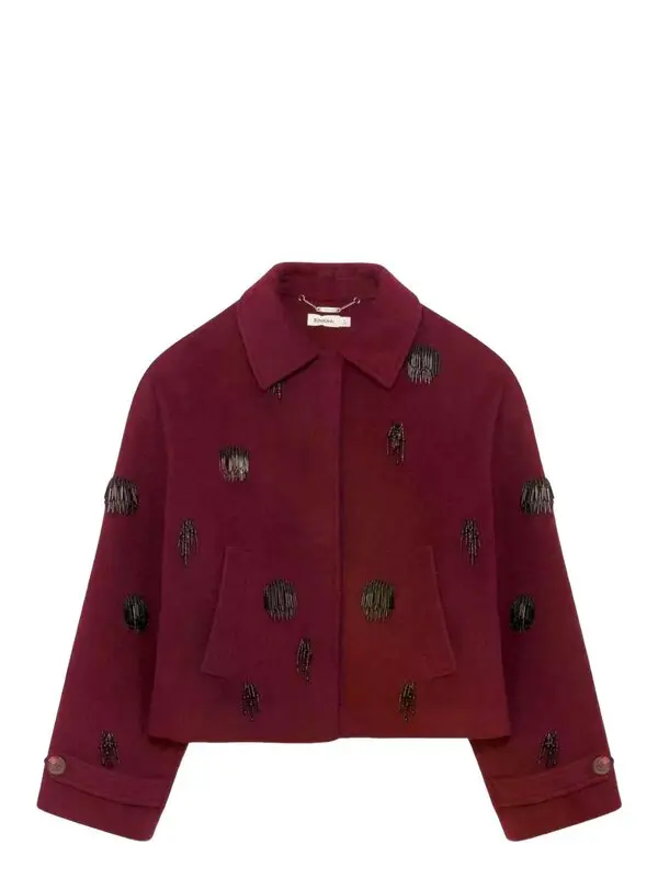 Simkhai Katya Embellished Jacket - Red