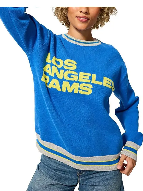 Terez Rams Team Jacquard Crewneck Sweater - Los Angeles Rams