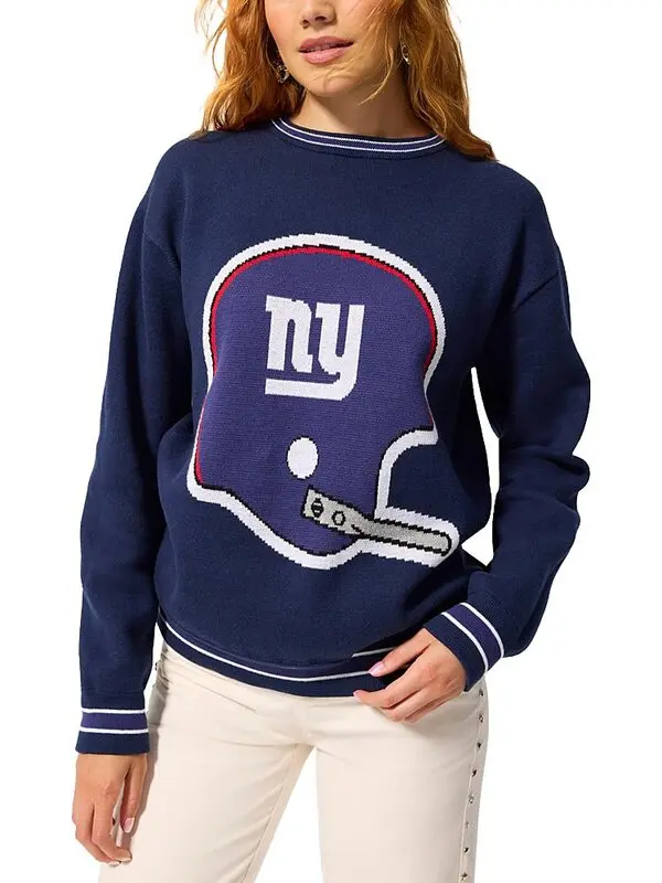 Terez New York Giants 1961 Helmet Jacquard Crewneck Sweater - New York Giants - Navy
