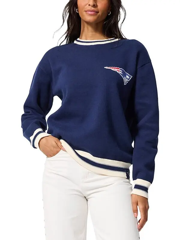Terez Jacquard Crewneck Sweater - New England Patriots