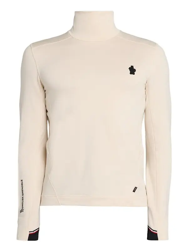 Moncler Polartec Slim-fit Turtleneck Sweater - Cream