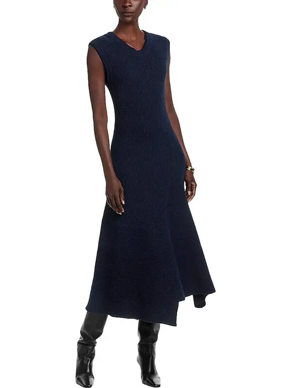 BOSS Forsizia Ribbed Dress - Sky Captain