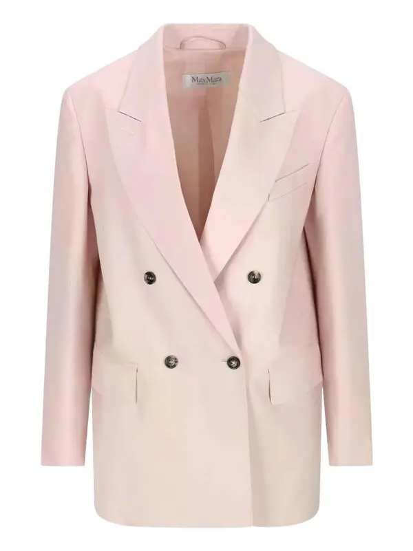 Max Mara Button Double-breasted Blazer - Grey