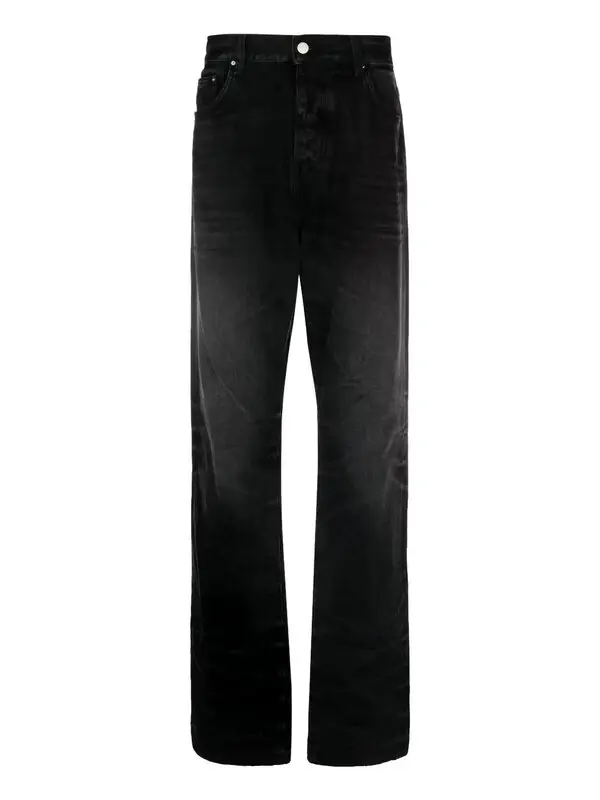 Amiri Stack Straight-leg Jeans - Black