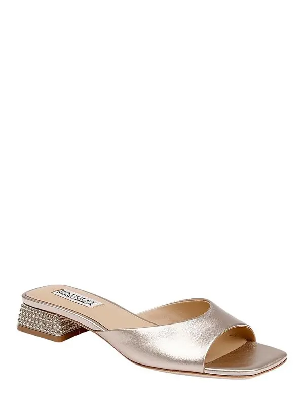 Badgley Mischka Oahu Embellished Heeled Sandals - Champagne