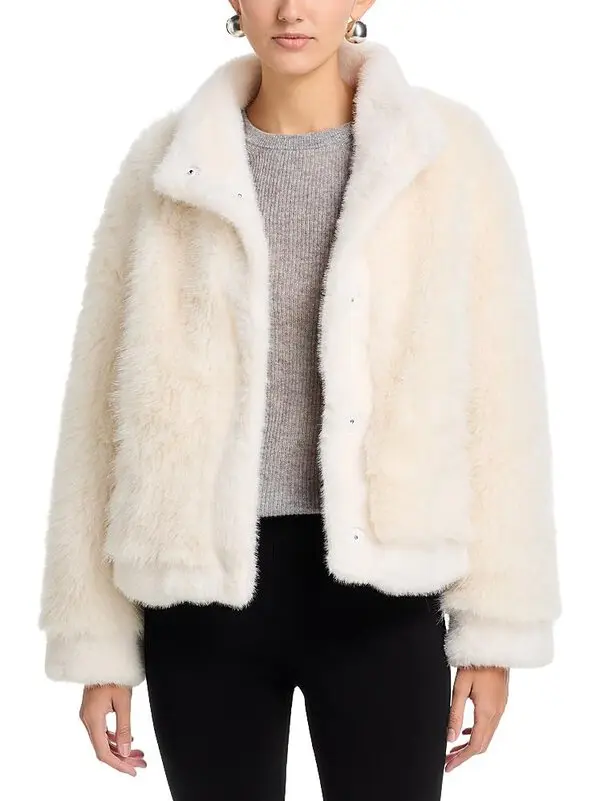 Love Token Faux Fur Jacket - Ivory