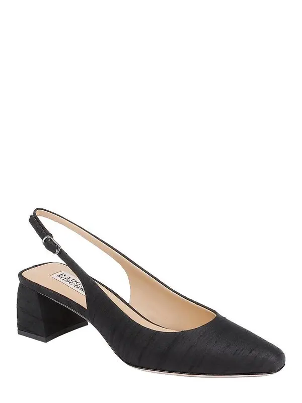 Badgley Mischka Oaklee Slingback Pumps - Black Silk