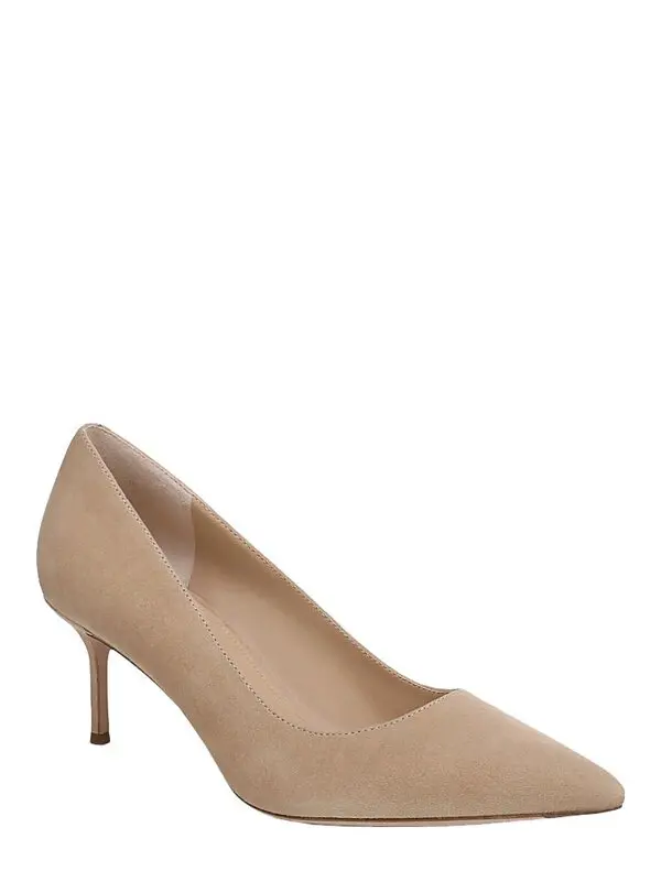Veronica Beard Suede Rita Pointed Pumps - Sand