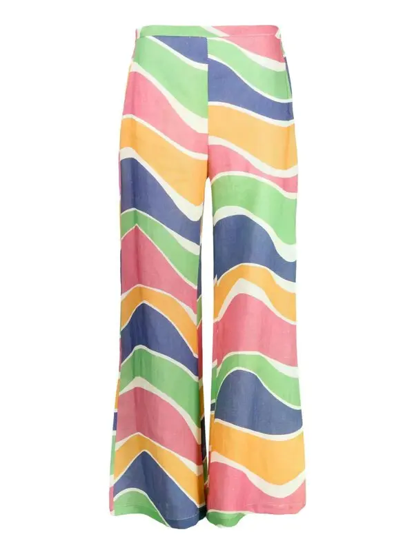 CALA DE LA CRUZ Grace Linen Trousers - Multicolour
