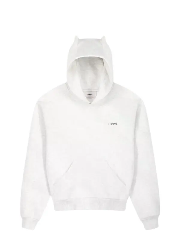 Coperni Horn Long-sleeve Hoodie - Grey