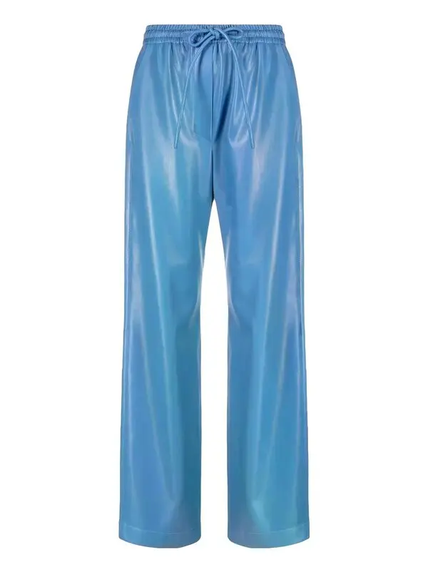 Nanushka Faux-leather Drawstring Trousers - Blue