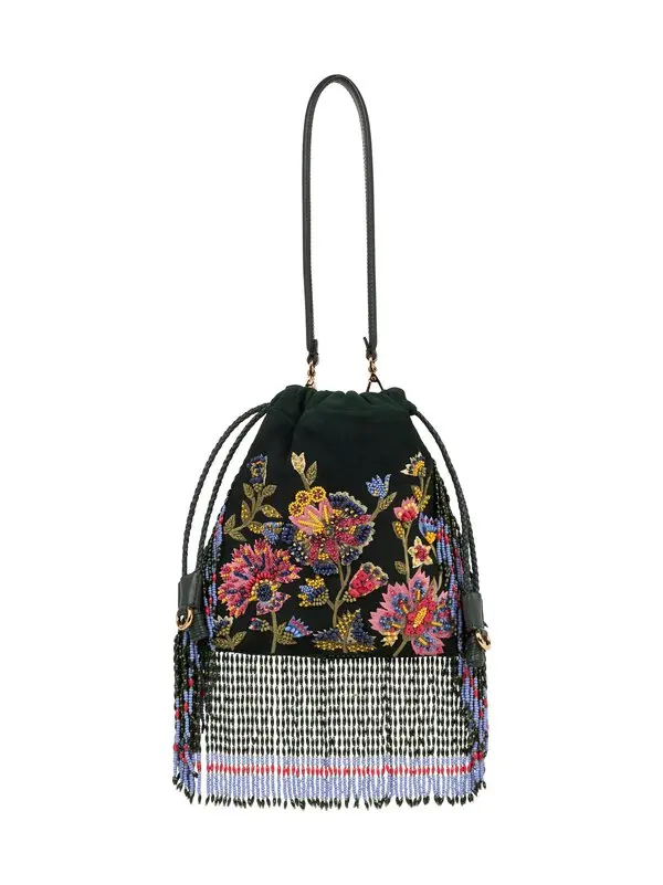 Etro Small Kalispera Shoulder Bag With Fringe - Multi
