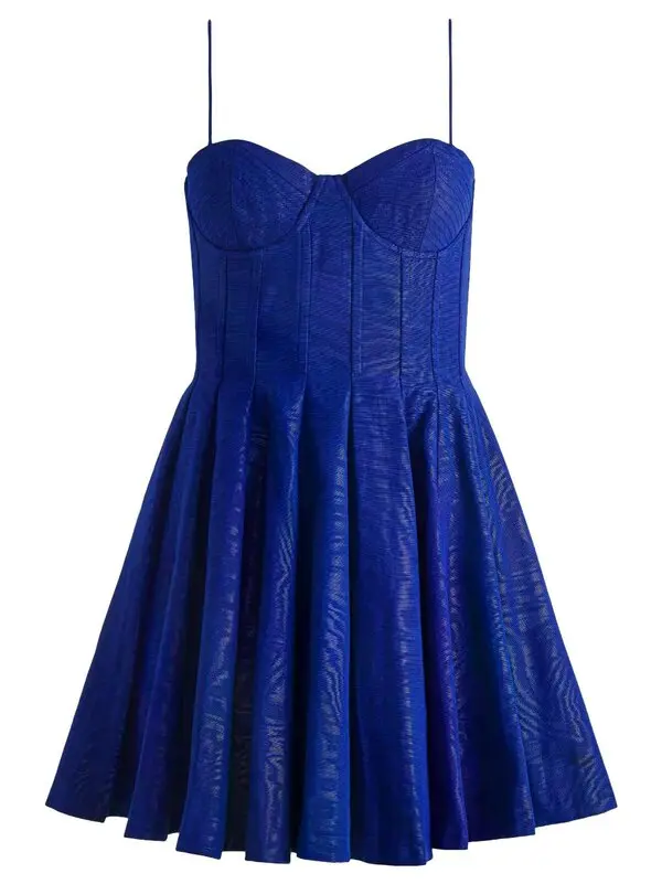 Alice + Olivia Adara Bustier Mini Dress - Blue