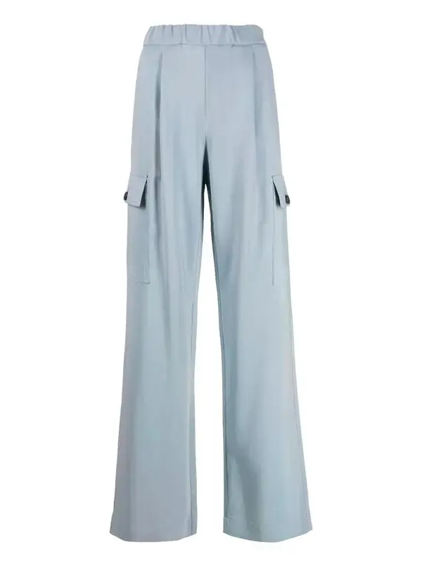 Lorena Antoniazzi Cargo Wide-leg Trousers - Blue