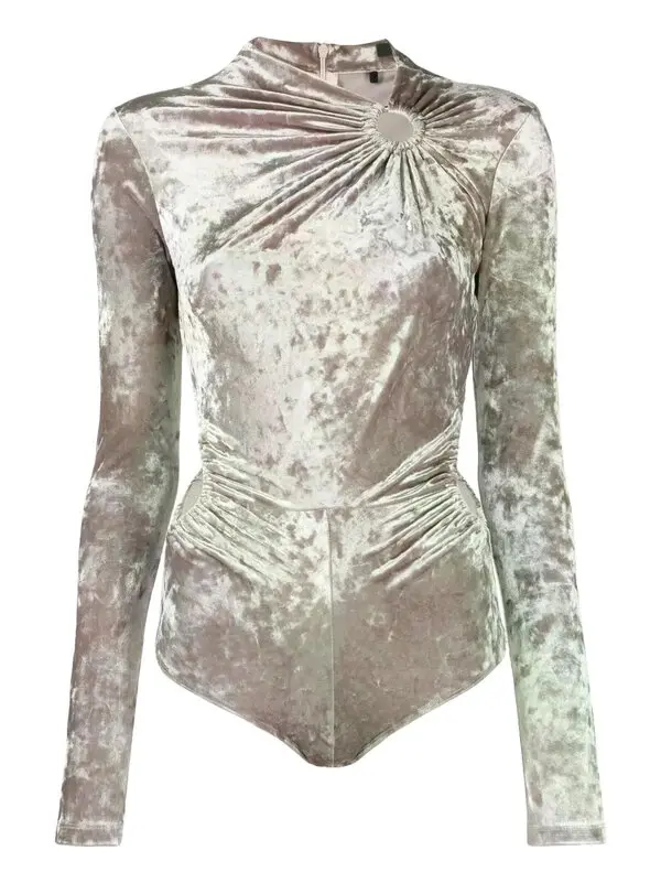 Isabel Marant Étoile Gathered-detail Long-sleeve Body - Grey