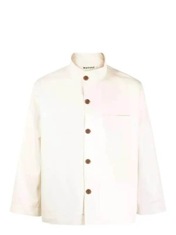 Marané Funnel-neck Shirt Jacket - Neutrals