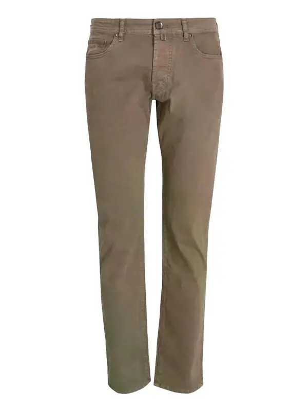 JACOB COHЁN Cotton Trousers - Brown