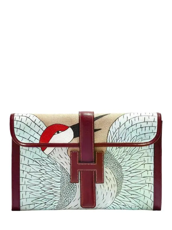 Hermès 1981 Pm Jige Elan Clutch Bag - Neutrals
