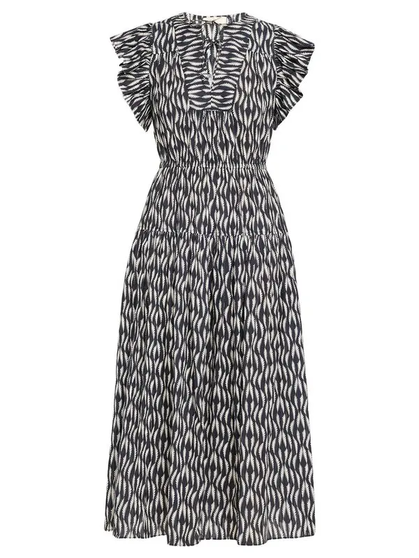 Ulla Johnson Kairi Printed Midi Dress - Graphite