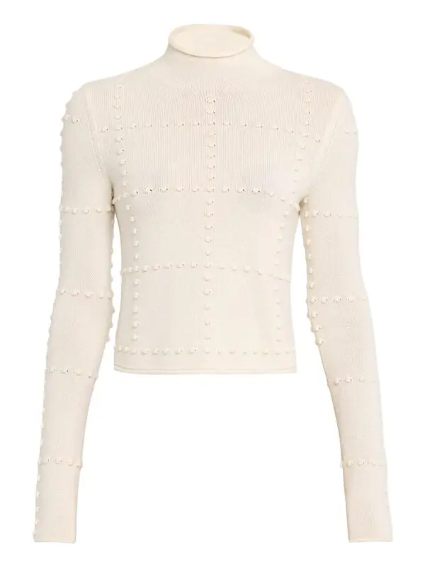 Guest In Residence Wool Cashmere Popcorn Sweater - Cream