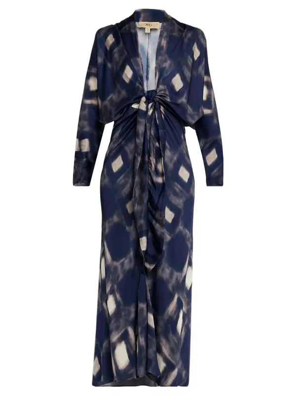 JBQ Tie-front Maxi Dress - Blue